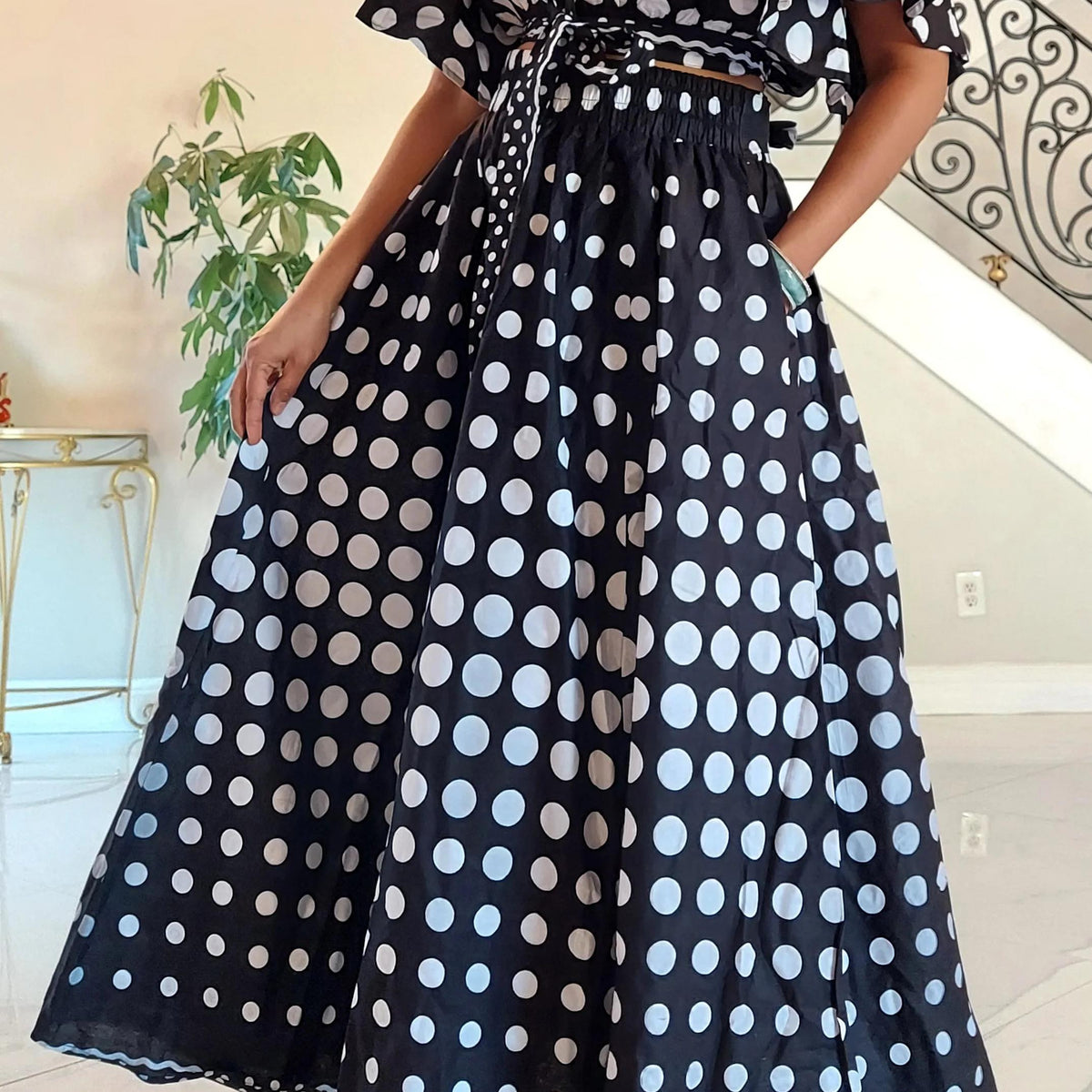 Polka Dot Set | Skirt Set | Cute Skirt Set | Polka Dot Set | Crop Top Set – Dazzled By B