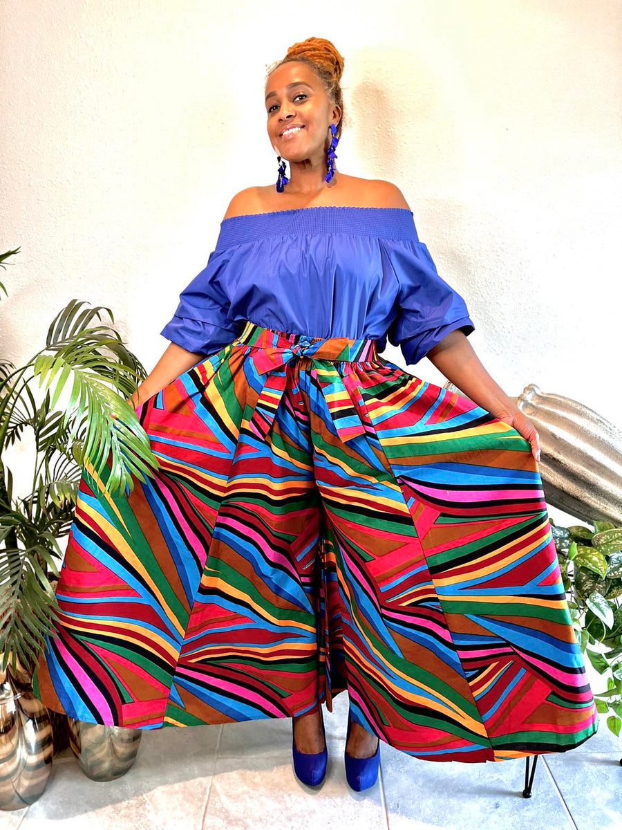 Long Flare Pants | African Print | Multi Color Pants | Juneteenth ...
